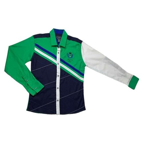 Рубашка Encore, размер 152, зеленый, синий