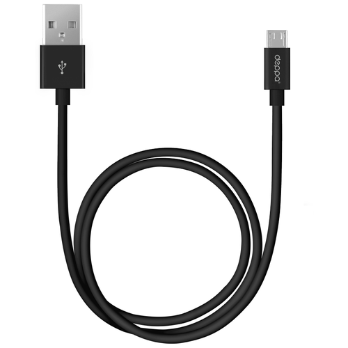Кабель Deppa USB - microUSB (72229), 3 м, 1 шт., черный