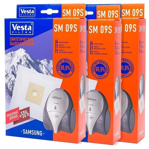 Vesta filter SM 09 S XXl-Pack комплект пылесборников, 12 шт + 6 фильтров