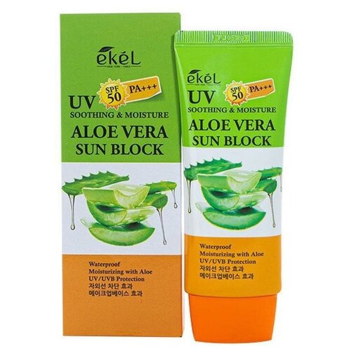 Ekel Солнцезащитный крем с алоэ / Soothing and Moisture Aloe Vera Sun Block SPF50+/PA+++, 70 мл