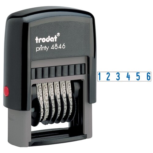 Нумератор мини автомат Trodat, 4,0мм, 6 разрядов, пластик