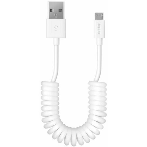 Дата-кабель USB - Lightning, витой, 1.5м, белый, крафт, Deppa 72120-OZ