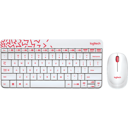 Logitech Wireless Desktop MK240 (Keybord&mouse), USB, White, [920-008212]