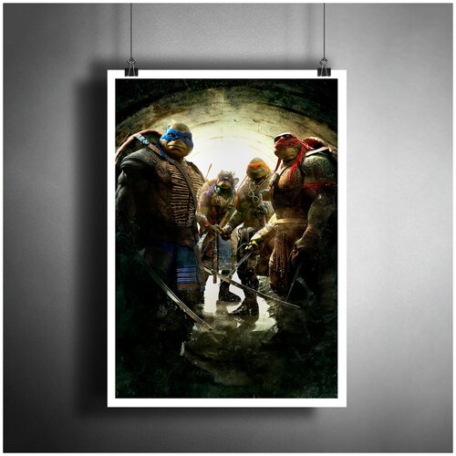 Постер плакат для интерьера "Мультсериал, комиксы: Черепашки Ниндзя. Ninja Turtles. TMNT"/ Декор дома, офиса, комнаты A3 (297 x 420 мм)