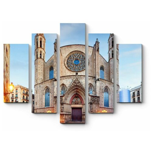 Модульная картина Церковь Святой Марии, Барселона75x60