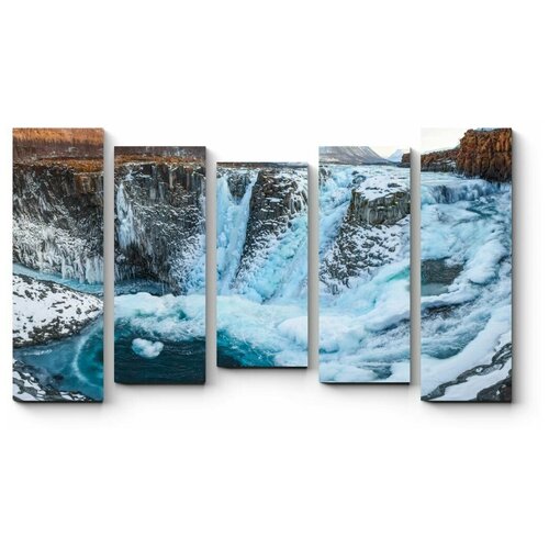 Модульная картина Водопад в плато Путорана 160x96