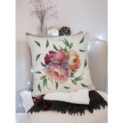 Подушка декоративная на диван Цветы и растения №166
