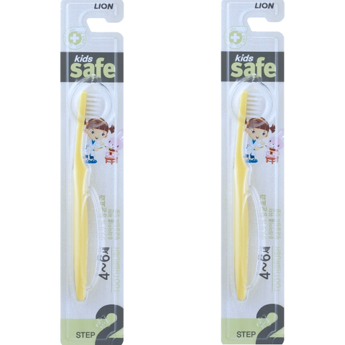 CJ Lion Kids safe Детская зубная щетка 4-6 лет, 2 шт