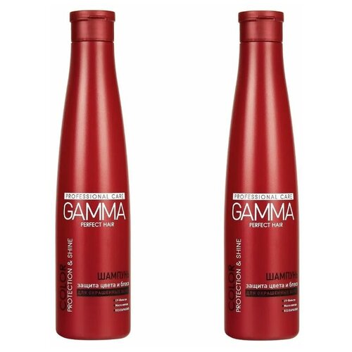 Свобода Шампунь для окрашенных волос "GAMMA Perfect Hair" защита цвета и блеск с витаминами А, D и Е, 350 мл, 2шт