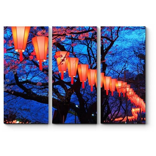 Модульная картина Магический свет огней в парке Уэно, Токио 180x129