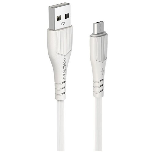 Кабель Borofone USB - microUSB (BX37), 1 м, 1 шт., white