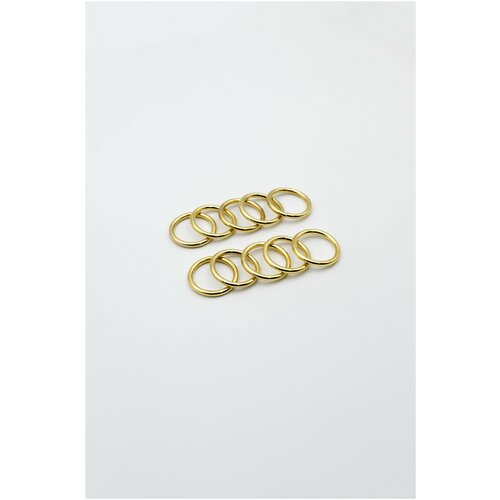 Кольцо металлическое, цвет - золото, для карнизов диаметром - 16 мм, 10 шт