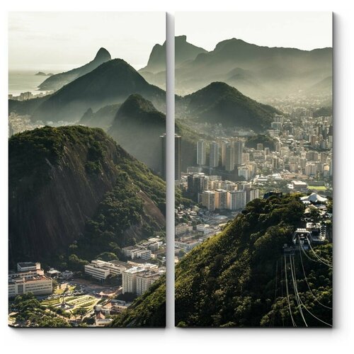 Модульная картина Вид с высоты на Рио-де-Жанейро120x120