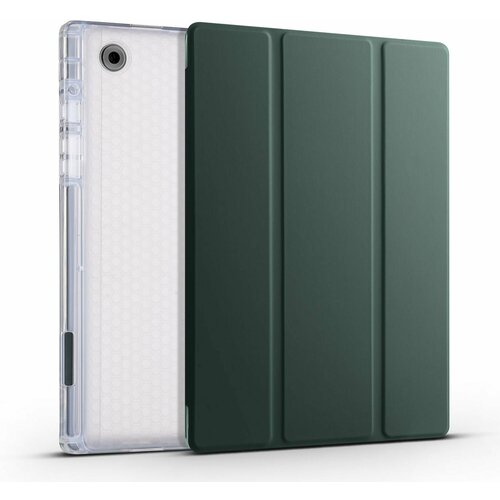 Чехол Samsung Galaxy Tab A8 SM-X200 / SM-X205 10.5" с держателем для стилуса и охлаждением темно-зеленый
