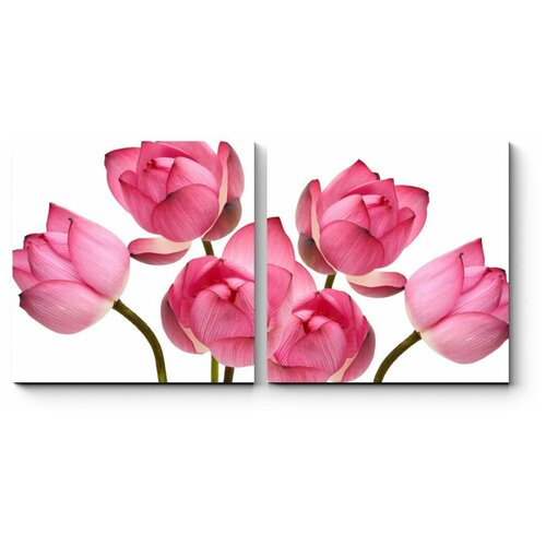 Модульная картина Розовая нежность140x70