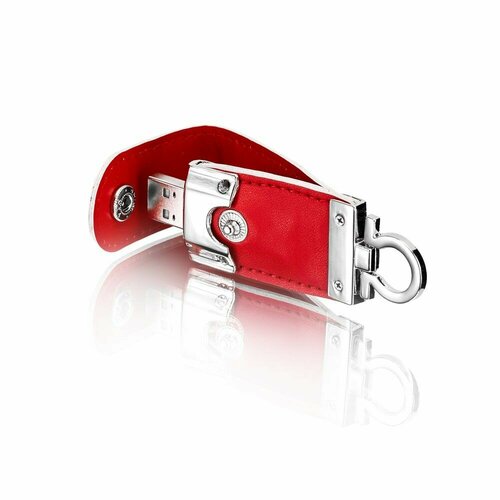 Кожаная флешка Banyan, 4 ГБ, красная, USB 2.0, арт. F20 10шт