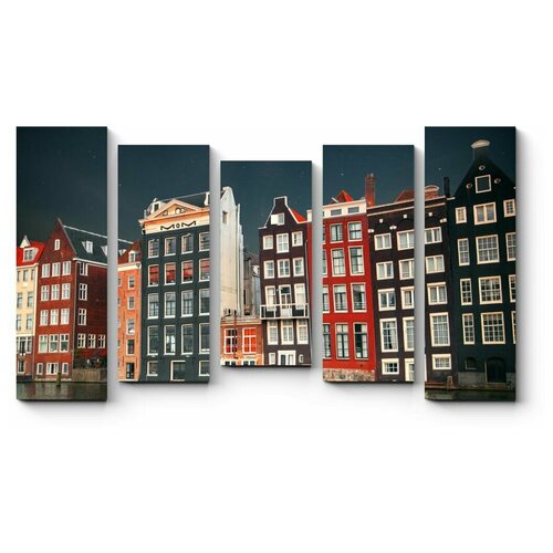 Модульная картина Амстердам в свете звезд 180x108