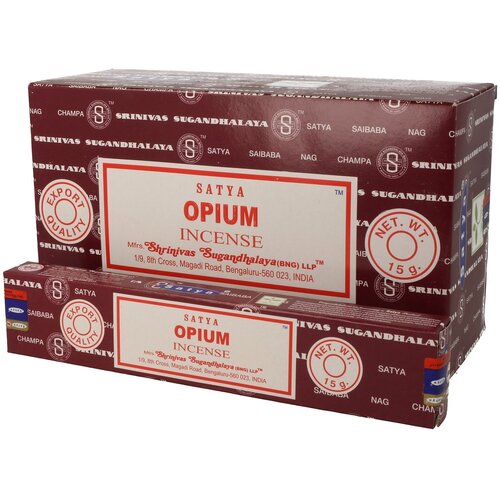 Ароматические палочки - благовония SATYA Opium (Мак) 15г.