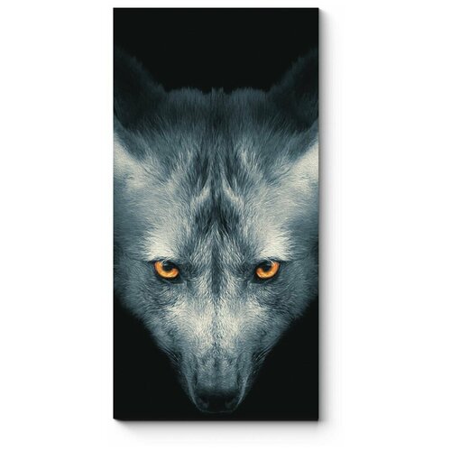 Модульная картина Портрет серого волка 90x180