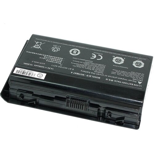 Аккумуляторная батарея для ноутбука DNS Clevo W370 14.8V 5200mAh W370BAT-8 черная