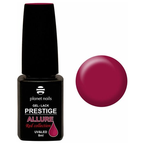 Planet nails Гель-лак Prestige Allure Red Collection, 8 мл, 654 красный рубин