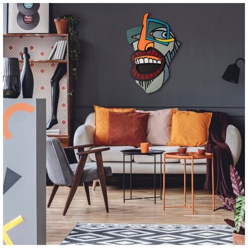 Настенная деревянная маска/панно для дома и офиса / Декоративное настенное искусство Алекс Фелпс