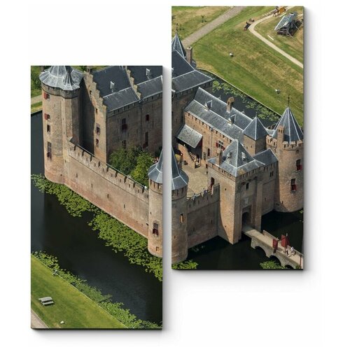 Модульная картина Средневековый замок Мейдерслот в Нидерландах80x100