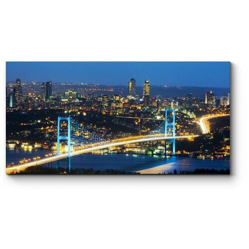Модульная картина Город не спит, ночной Стамбул180x90