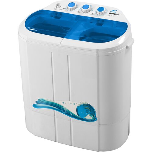 Активаторная стиральная машина Optima МСП-35 (Белая крышка с синими окнами)