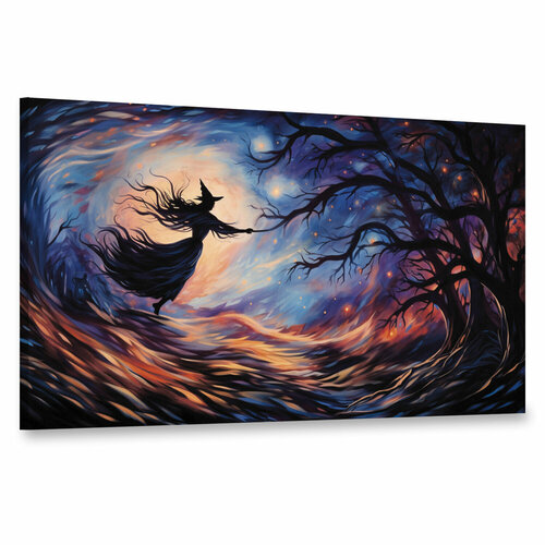 Интерьерная картина 100х60 "Хэллоуин: Загадочная ночь"