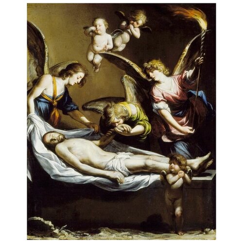 Репродукция на холсте Мертвый Христос Саведра Антонио 50см. x 63см.