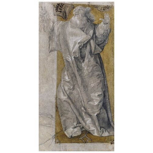 Репродукция на холсте Восхождение человека с вытянутыми руками Грюневальд Маттиас 40см. x 79см.