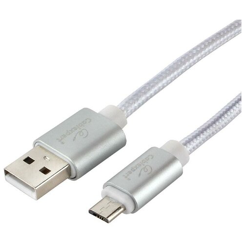 Кабель microUSB 1.8м Gembird CC-U-mUSB02S-1.8M круглый серебристый