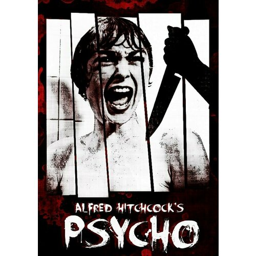 Плакат, постер на холсте Psycho/Психо. Размер 60 х 84 см