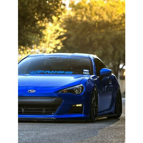 Плакат, постер на холсте Subaru Brz. Размер 60 х 84 см