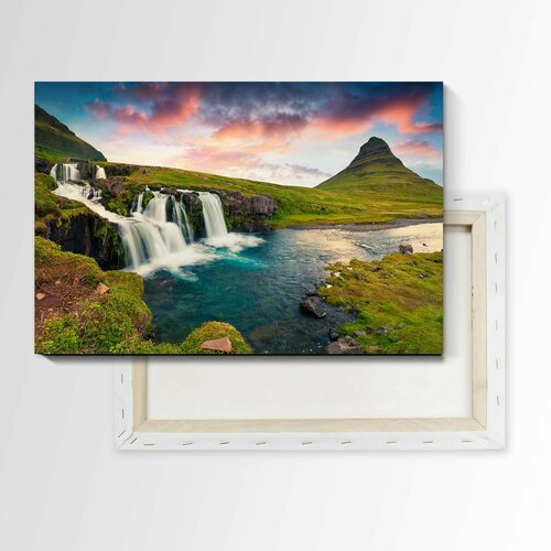 Картина на холсте - "Исландия вулкан" размер 50-75 см