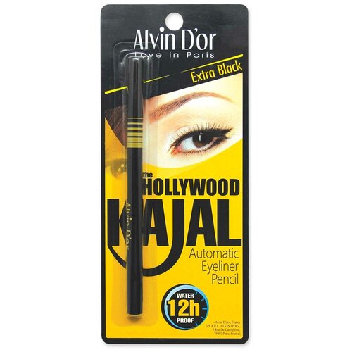 Alvin D'or Автоматический водостойкий карандаш The Hollywood, оттенок 01 Extra black Kajal