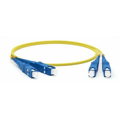 Патч-корд Hyperline FC-D2-9-SC/UR-SC/UR-H-1M-LSZH-YL SM 9/125 (OS2), SC/UPC-SC/UPC, 2.0 мм, duplex, LSZH, 1 м, yellow