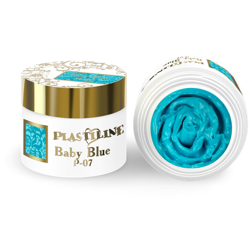 Гель-пластилин для лепки на ногтях, гель для дизайна, цвет яркий нежно-голубой P-07 Baby Blue, 5 мл.