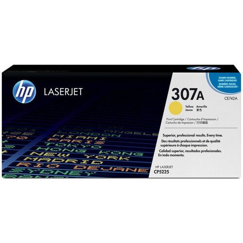Картридж лазерный HP 307A CE742A жел. для CLJ CP5225