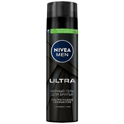Nivea / Гель для бритья Nivea Men Ultra Черный с активным углем 200мл 1 шт