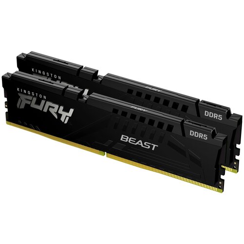 Модуль памяти Kingston 16GB DDR5 5600 DIMM FURY Beast Black XMP Gaming Memory KF556C40BBK2-16 Non-ECC, CL40, RTL