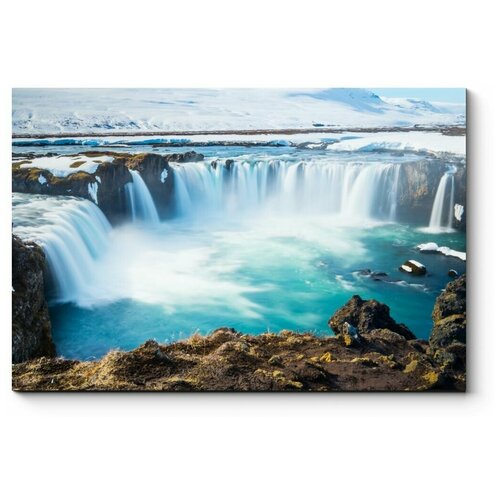 Модульная картина Грандиозный водопад Исландии 60x40