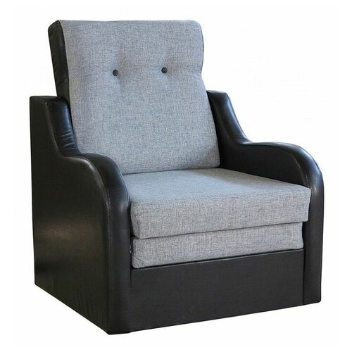 Кресло-кровать Шарм-Дизайн Классика В, 80 x 83 см, спальное место: 199х62 см, обивка: шенилл, цвет: шенилл серый