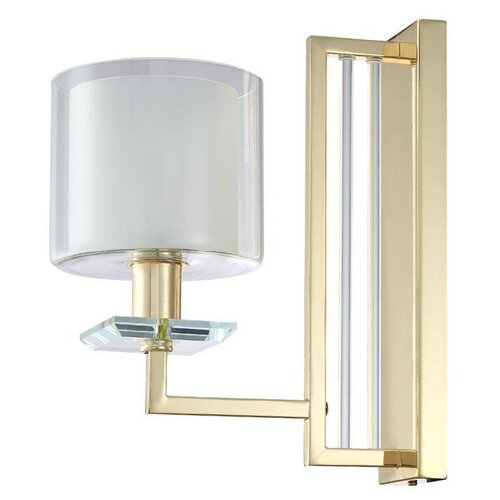 Настенный светильник Crystal Lux Nicolas AP1 Gold/White, E14, 60 Вт, цвет арматуры: золотой