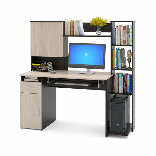 Компьютерный стол Сокол КСТ-11 цвет дуб венге/беленый дуб