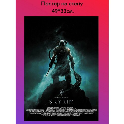 Постер, плакат на стену "Skyrim, Скайрим" 49х33 см (A3+)