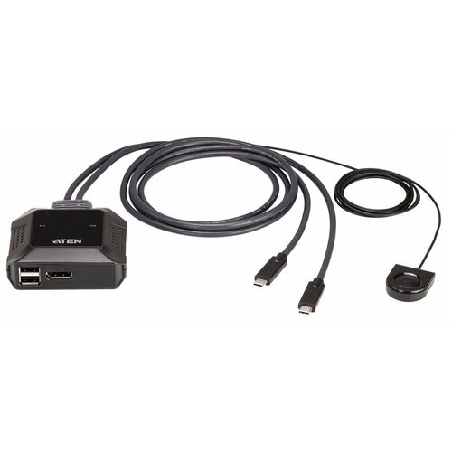 ATEN 2-Port USB-C 4K DisplayPort Cable KVM Switch