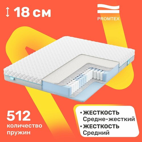 Матрас с независимыми пружинами PROMTEX Soft Standart Strutto 80x160