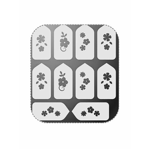 Трафареты для дизайна и аэрографии серебряные (055), IRISK professional, Д218-02-02
